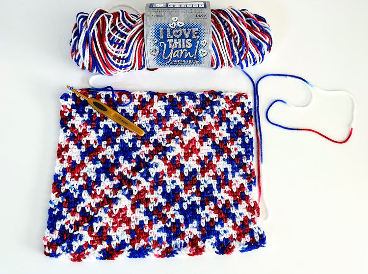 I Love This Yarn Ombre: Old Glory – Color Pooling Crochet