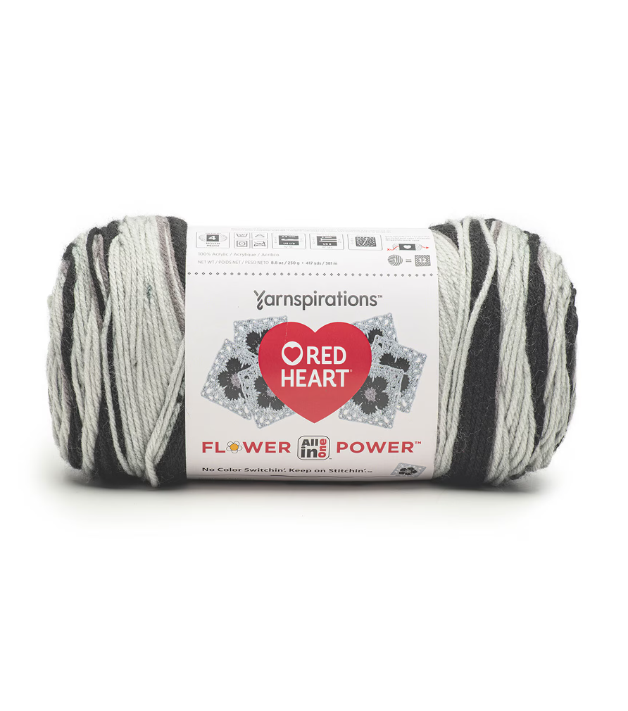 Red Heart Flower Power: Black Dahlia – Color Pooling Crochet