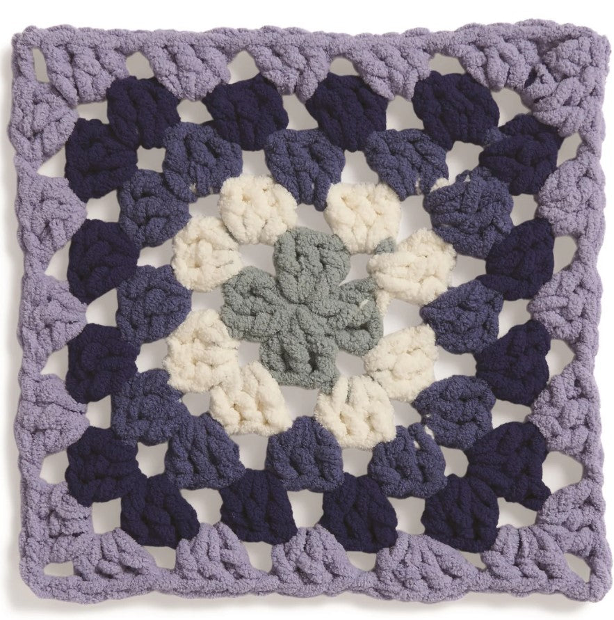 Bernat All In One Blanket Granny: Double Denim – Color Pooling Crochet