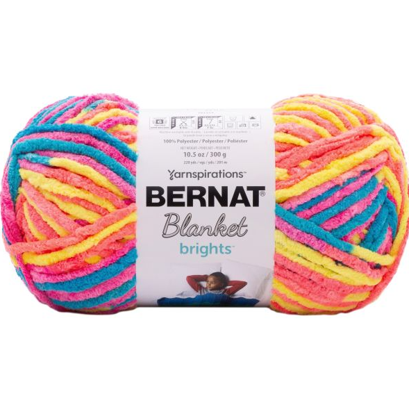 Bernat Blanket Brights: Neon Mix – Color Pooling Crochet