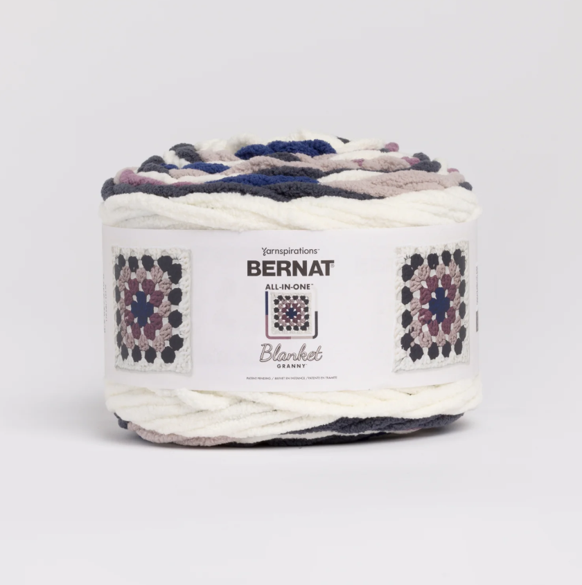 Bernat All In One Blanket Granny: Pebble Path – Color Pooling Crochet