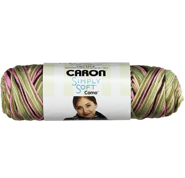 Caron Simply Soft Camo: Pink Camo – Color Pooling Crochet