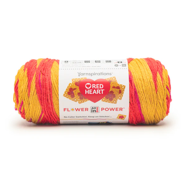 Red Heart Flower Power: Poppy Star – Color Pooling Crochet