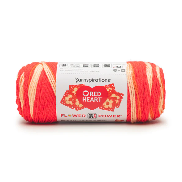 Red Heart Flower Power: Red Hot Phlox – Color Pooling Crochet